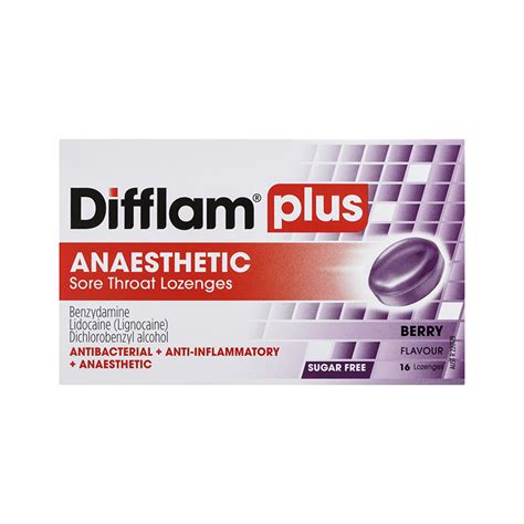Difflam Plus Anaesthetic Berry Lozenges WholeLife
