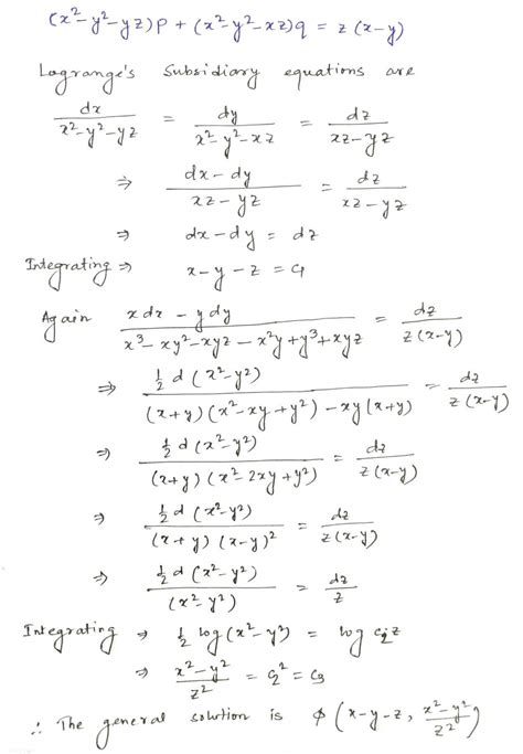 partial differential equation lagrenge s method