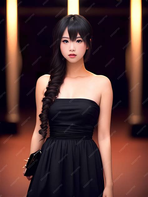 Premium Ai Image Beautiful Teenage Asian Woman At Night Generative
