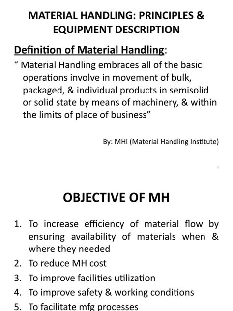 Optimizing Material Flow Through Principles And Equipment Selection