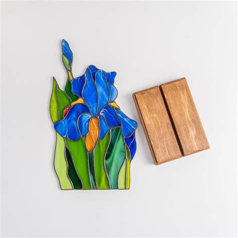 Вітраж на підставці Ірис Glassartstories