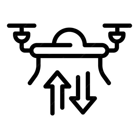 Premium Vector Flying Drone Icon Outline Flying Drone Vector Icon For Web Design Isolated On