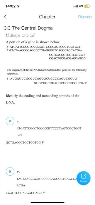 Solved Identify The Coding And Noncoding Strands Of The DNA Chegg