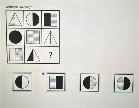 Solved Which Tile Is Missing Chegg
