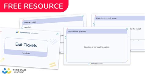 FREE Exit Ticket Template Third Space Learning