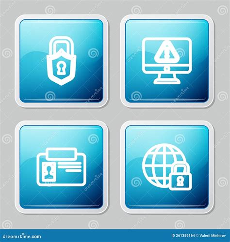 Set Line Lock Monitor With Exclamation Mark Identification Badge And