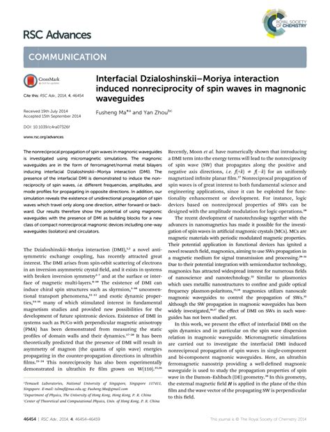 Pdf Interfacial Dzialoshinskii Moriya Interaction Induced