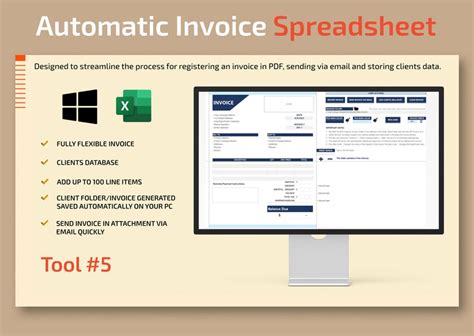 Automatic Invoice PDF Generator Invoice Excel Template Invoice Form Etsy