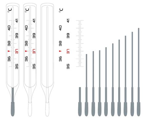 premium vector thermometer constructor for measuring body temperature