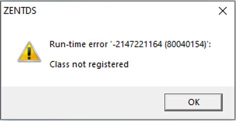 Activex Component Cant Create Object Or Class Not Registered