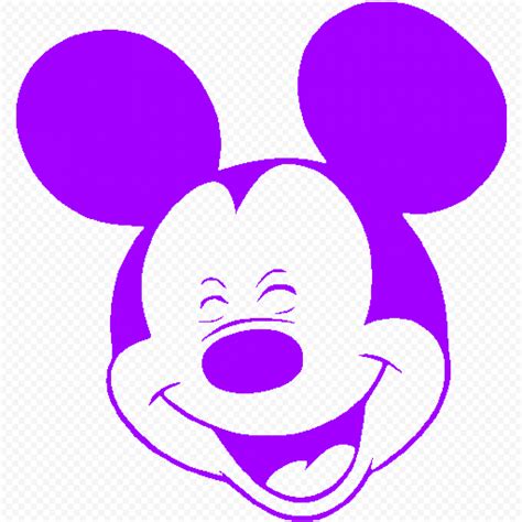 Mickey Mouse Face Purple Silhouette Citypng