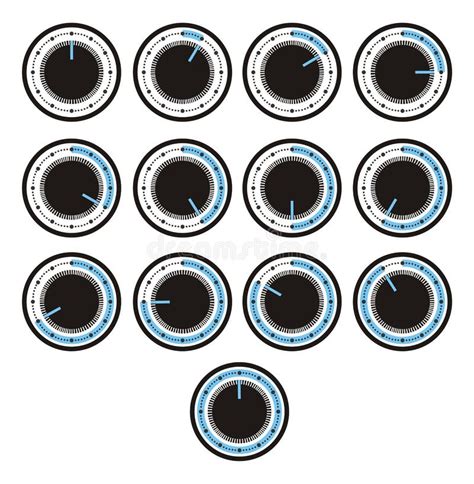 Timer Icon Sets Blue Indicator Stock Vector Illustration Of Counter