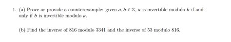 solved a prove or provide a counterexample given a b