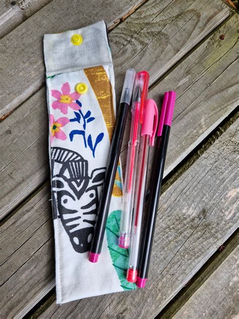 Fun Zebra Pen Case With 4 Pink Pens Ideal Stock Folksy