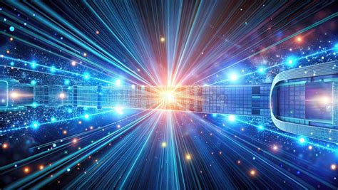 Abstract Digital Background With Data Flow Connecting Future And
