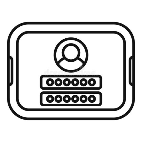 Smartphone Showing User Profile With Password Login Screen Stock Vector