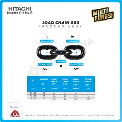 Dapatkan Produk Load Chain Hitachi Jpn 71mm X 20mm 65 M Harga Terjangkau