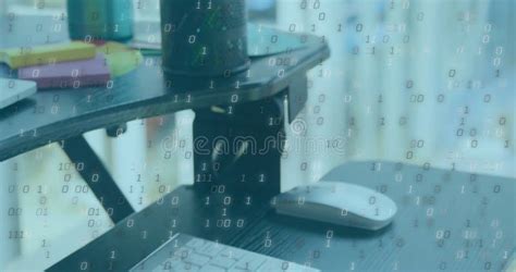 Animation Of Binary Coding Over Office Stock Video Video Of Video