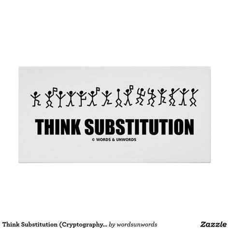 Think Substitution Cryptography Cryptic Symbols Print Cryptography