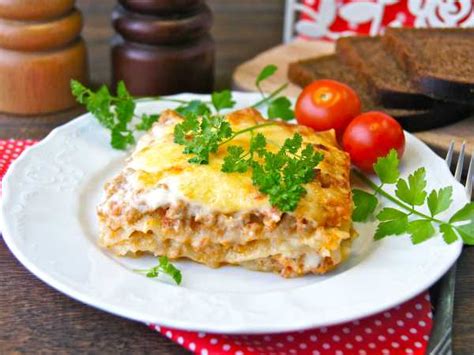 Лазанья с фаршем и грибами — рецепт с фото пошагово