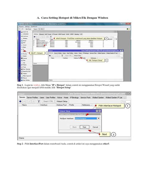 Cara Setting Hotspot Di Mikrotik Dengan Winbox Pdf