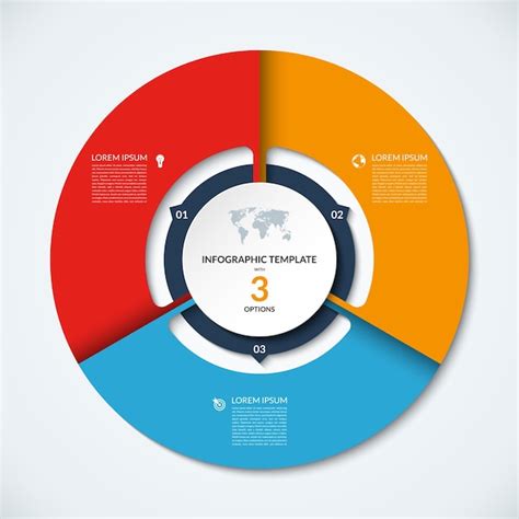 Premium Vector Circle Infographic Template Vector Layout With 3 Options