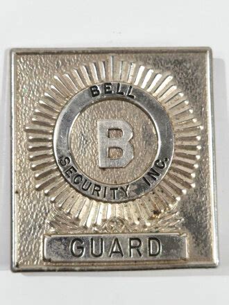 Bell Security Inc Metal Guard Badge 3500