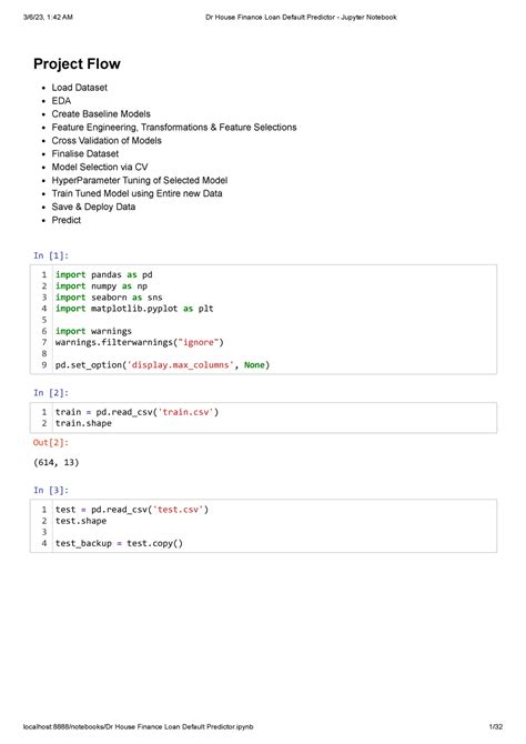 pdf dr house finance loan default predictor project flow load