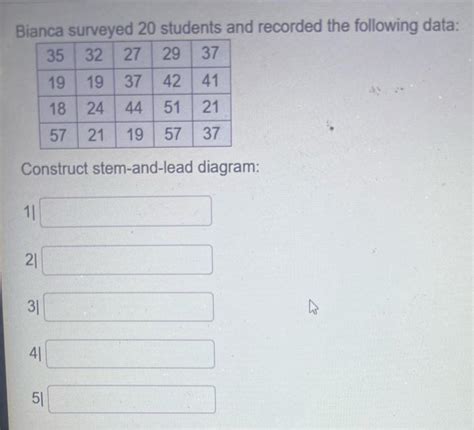 Solved Bianca Surveyed 20 Students And Recorded The