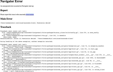 Anaconda Navigate Error · Issue 12990 · Continuumioanaconda Issues · Github