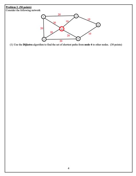 Solved Problem 2 50 Points Consider The Following Network