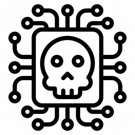 Malware Hacker Attack Virus Skull Icon Download On Iconfinder