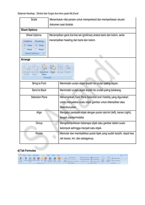 Simbol Dan Fungsi Ikon Pada Msexcel Docx