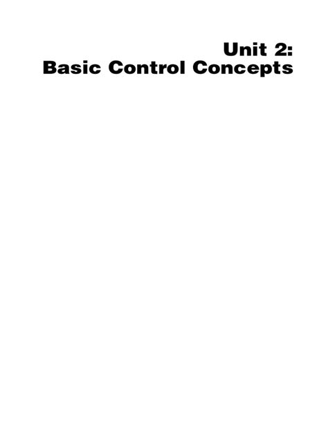 basic control concepts unit2 pdf control theory automation