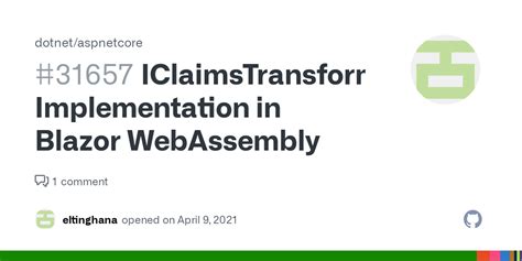 iclaimstransformation implementation in blazor webassembly · issue