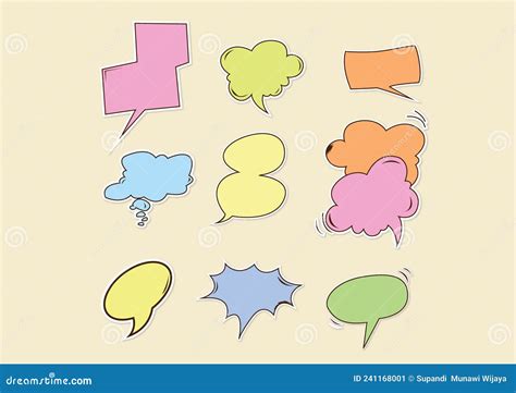 Illustration Collection Of Set Vector Text Buble Stock Illustration
