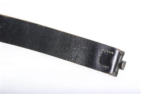 Black Leather Equipment Belt Marked R Z F H 7 1942 Size 95 Fjm44
