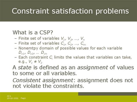 Artificial Intelligence Constraint Satisfaction Problems Ai 1 Outline