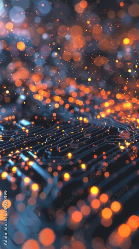 Tech Themed Illustration Rich In Detail And Complexity Made By A 3d