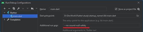 being a developer [flutter] error cannot run with sound null safety