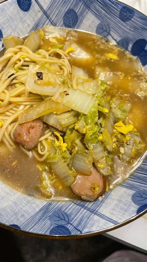 【白菜炝锅面的做法步骤图，白菜炝锅面怎么做好吃】我有糖葫芦不给你吃下厨房