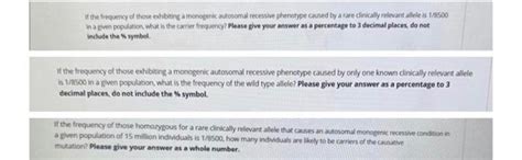 Solved It The Frequency Of Those Extibating A Monogenic