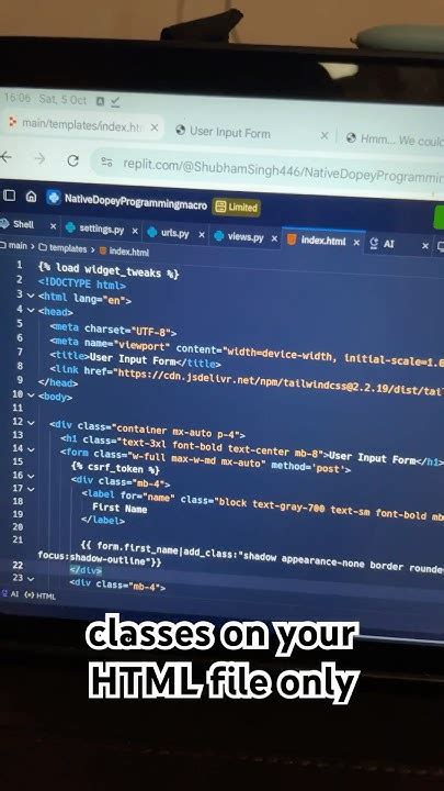 Day 10 Of Learning Django Django Widget Tweaks Django Webdev