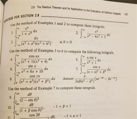 Solved The Residue Theorem And Lts Application To The Chegg
