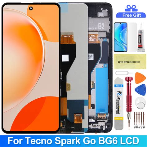 For Tecno Spark Go 2024 2023 2022 2021 2020 Lcd Display Bg6 Bf7n Kg5 Digitizer Touch Screen