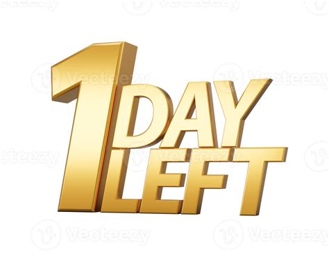 One Day Left Only 1 Day Left Design Template Countdown Left Days Banner