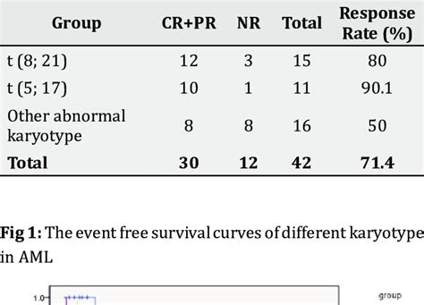 Abnormal Karyotype And Efficacy In Aml Download Table
