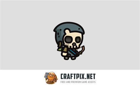 Skeleton Archer Tiny Style 2D Sprites CraftPix Net