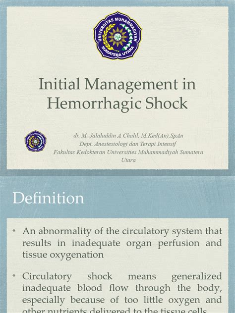 Terapi Syok Hemoragik Pdf Shock Circulatory Bleeding