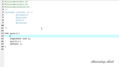 73 Register Storage Class In C Programming Language Video Tutorial Full Hd Youtube